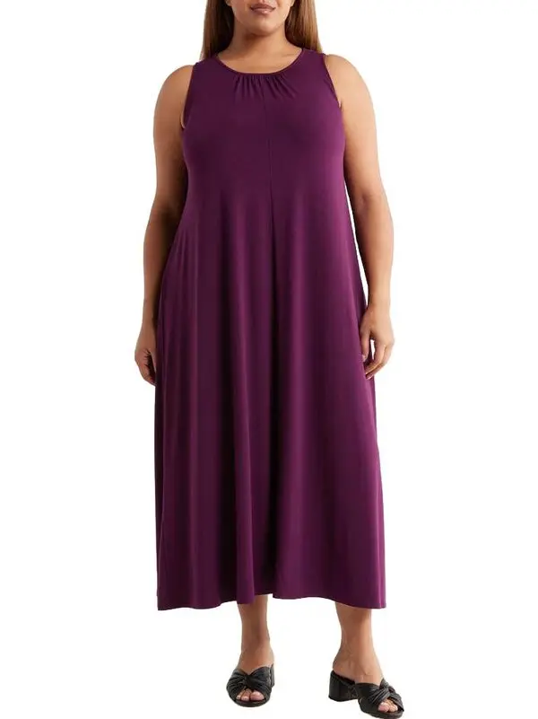 Eileen Fisher Sleeveless Maxi Dress - Blackberry