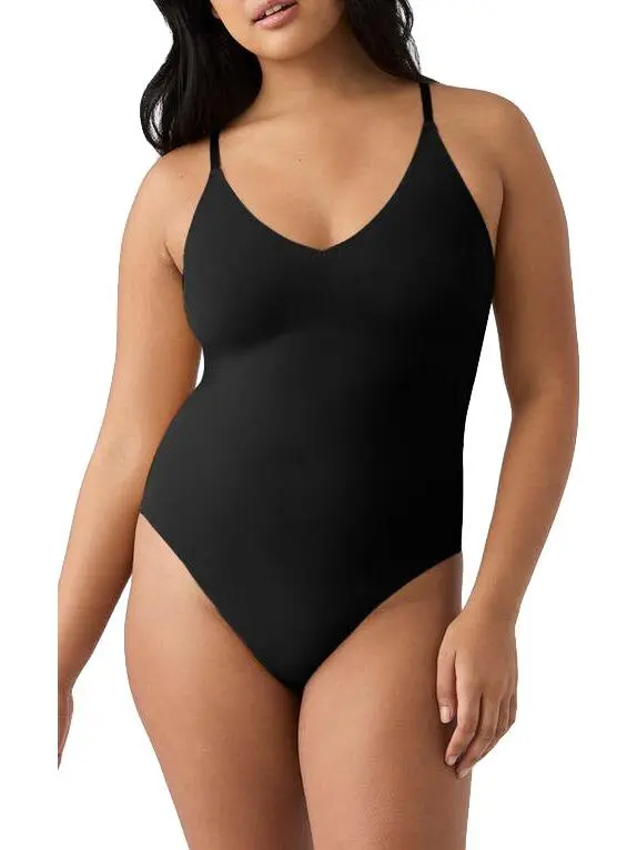 TRUE & CO True Body Smoothing Bodysuit - Black