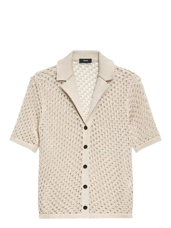 Theory Openstitch Camp Shirt - Almond