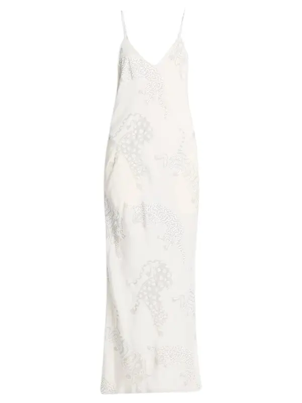 Stella McCartney Wild Cat-print Silk Backless Slip Gown - Natural