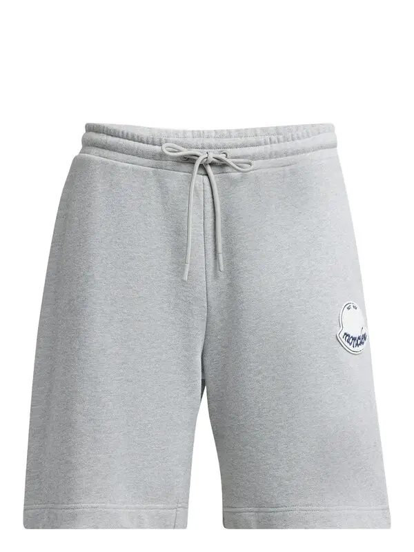 Moncler Cotton Drawstring Shorts - Light Grey