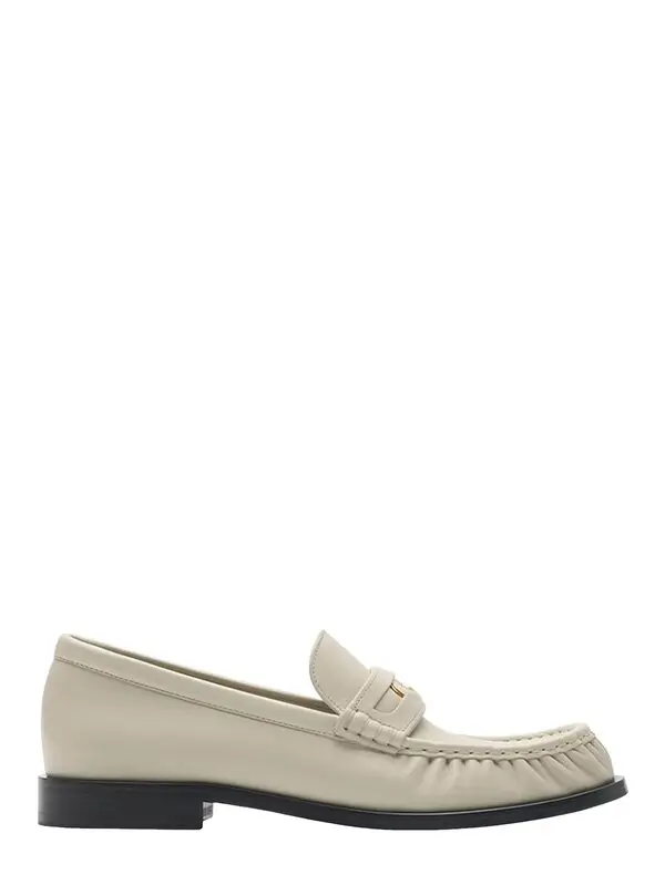 Burberry Cadet Grained Calf Leather Penny Loafers - Nutmeg