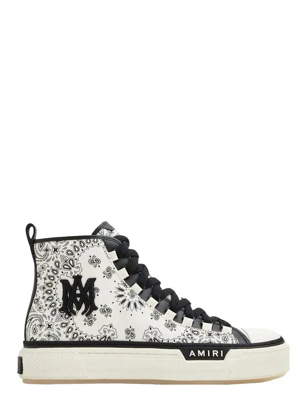 Amiri M.a. Logo Court High-top Sneakers - White/black