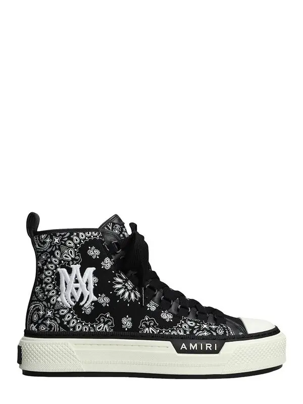 Amiri M.a. Logo Court High-top Sneakers - Black/white