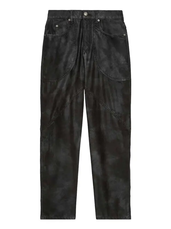MARANT ETOILE Kelvina Faux Leather Pants - Black