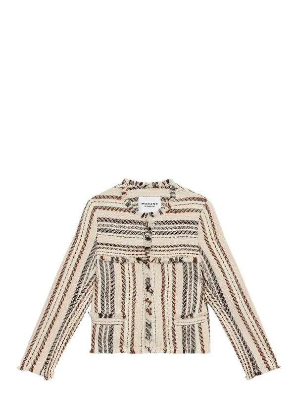 MARANT ETOILE Izaria Striped Jacket - Ecru