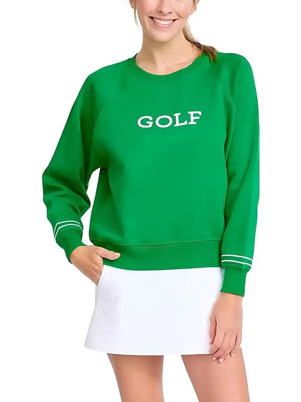 AME & LULU Play All Crewneck Sweatshirt - Golf Green