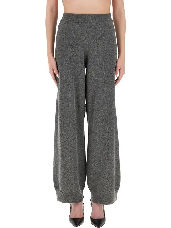 Fabiana Filippi Wool, Silk And Cashmere Relaxed Fit Trousers - Grey