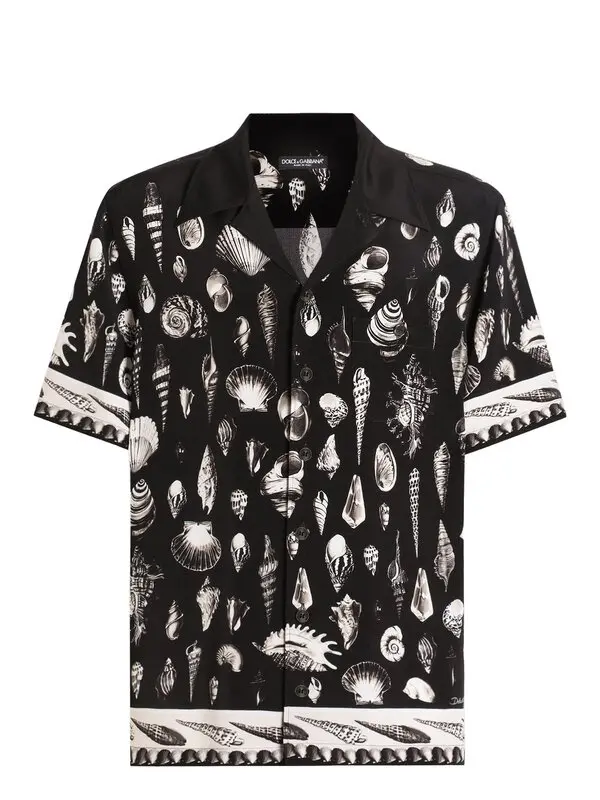 Dolce & Gabbana Shell-print Crêpe Marocaine Hawaii Shirt - Multicolor