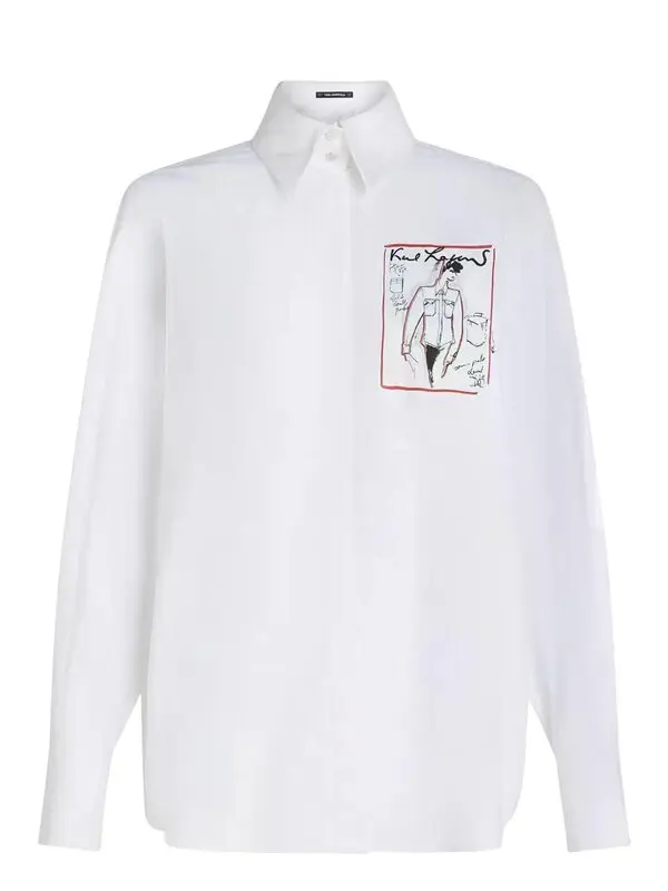Karl Lagerfeld Poplin Shirt - White