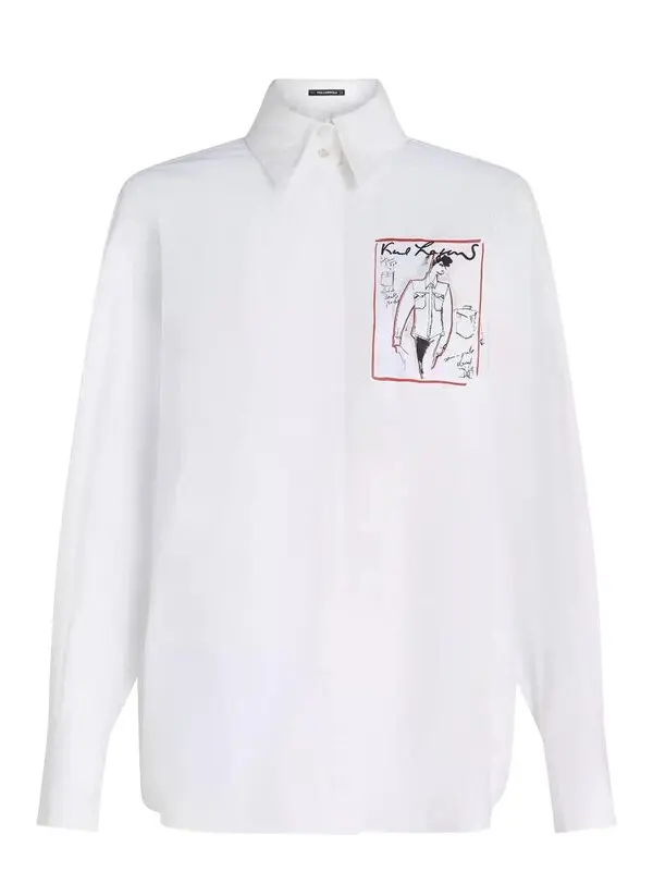 Karl Lagerfeld Poplin Shirt - White