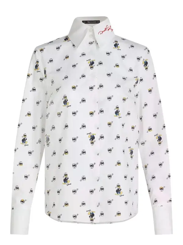 Karl Lagerfeld X Disney All-over Graphic-print Shirt - White