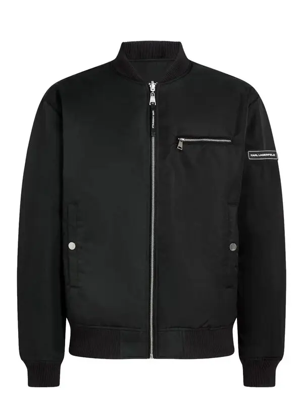 Karl Lagerfeld Reversible Bomber Jacket - Black