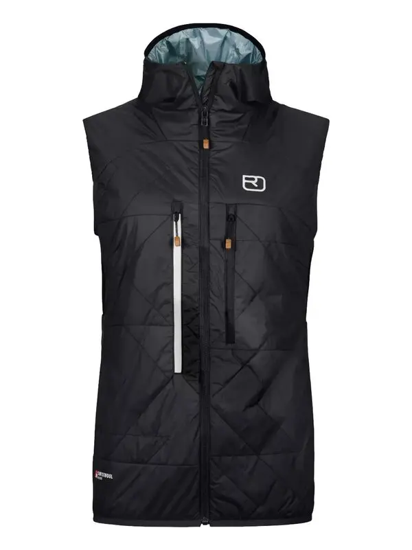 ORTOVOX Swisswool Piz Boè Quilted Hooded Gilet - Black