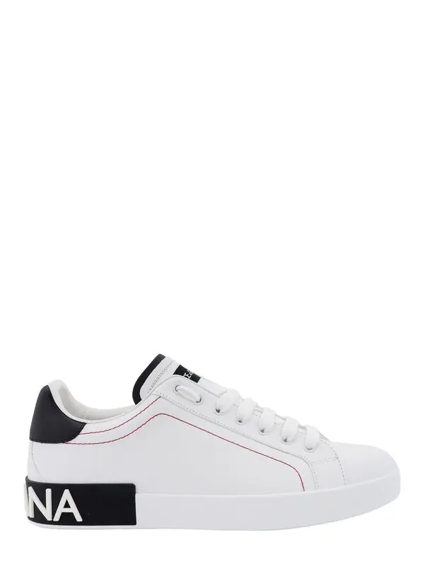 Dolce & Gabbana Low-top Leather Sneakers - White