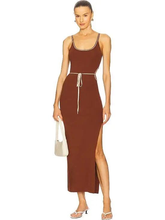 Heartloom Carson Knit Midi Dress - Mahogany