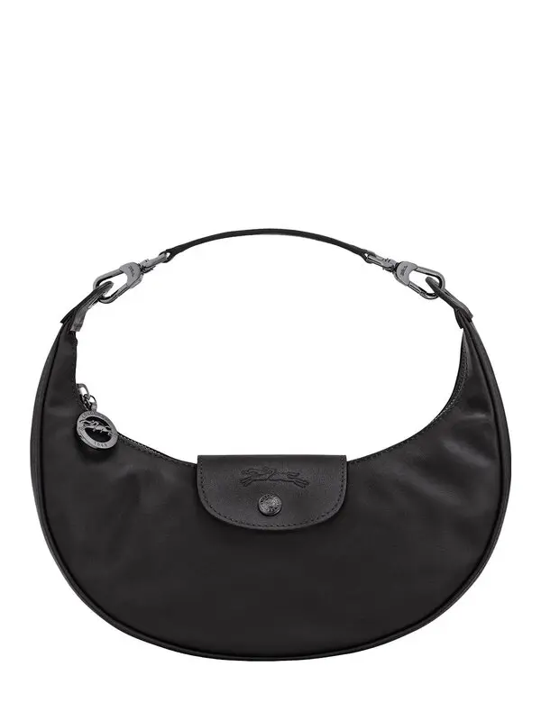 Longchamp Le Pliage Xtra Round Leather Top Handle Bag - Black