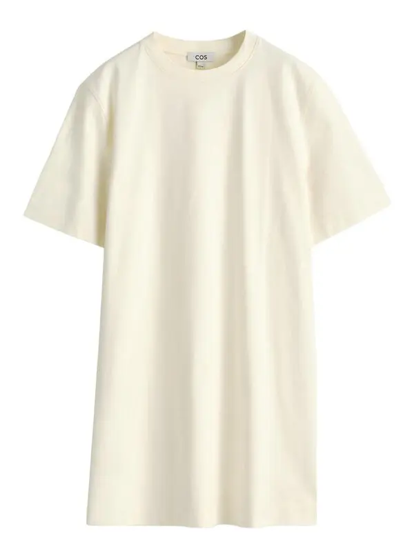 Cos Cotton Mini T-shirt Dress - White