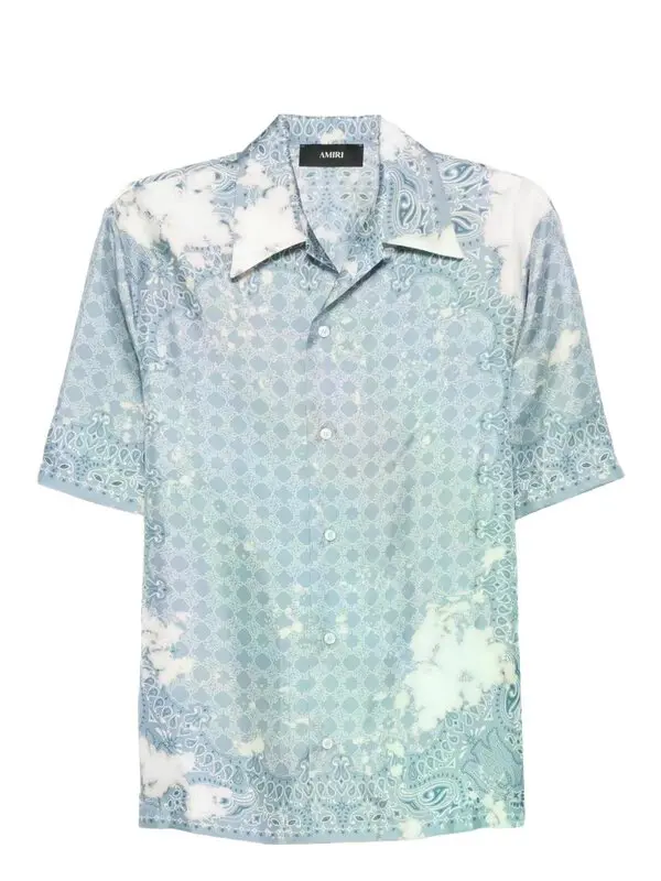 Amiri Paisley-patterned Silk Shirt - Blue
