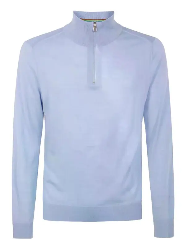 Paul Smith High-neck Half-zip Sweater - Blue