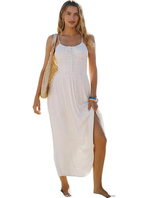 L*Space Tala Sleeveless Open-back Maxi Dress - Cream