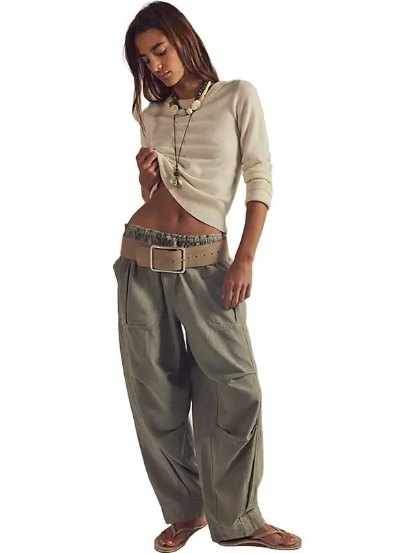 Free People Jumptown Parachute Pants - Shadow