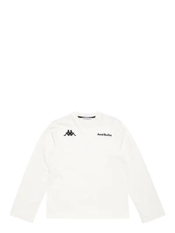 Acne Studios X Kappa Long Sleeve Logo T-shirt - White