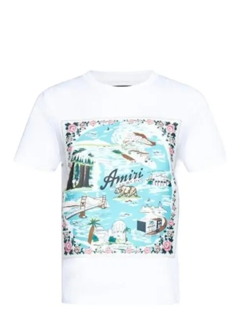 Amiri California Hawaiian Tee - White