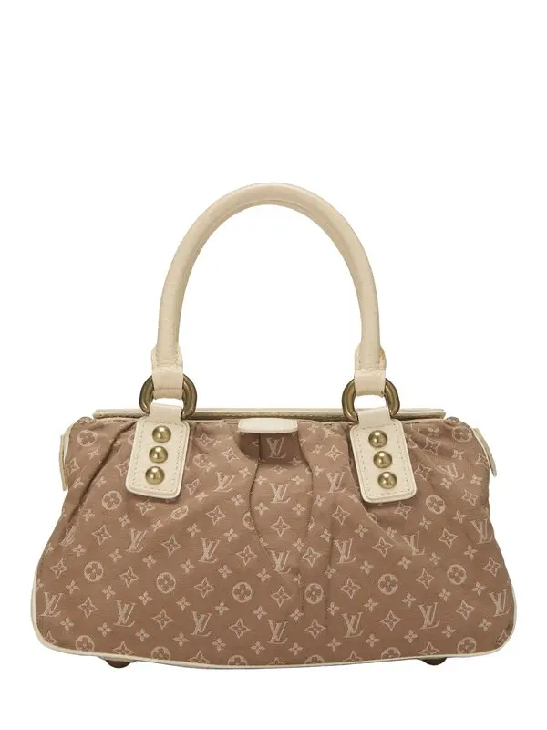 LOUIS VUITTON Monogram Mini Lin Trapeze - Brown