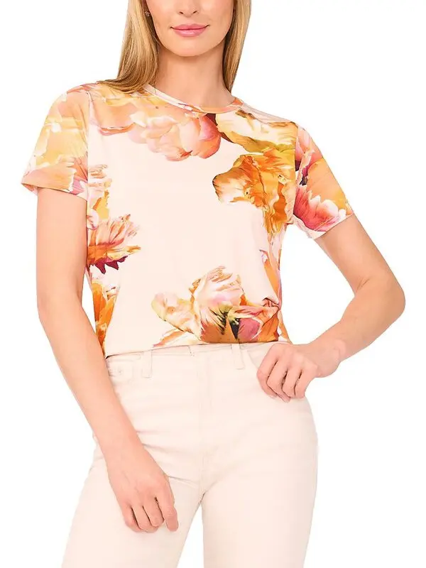 Ted Baker London Printed Top - Spicy Orange
