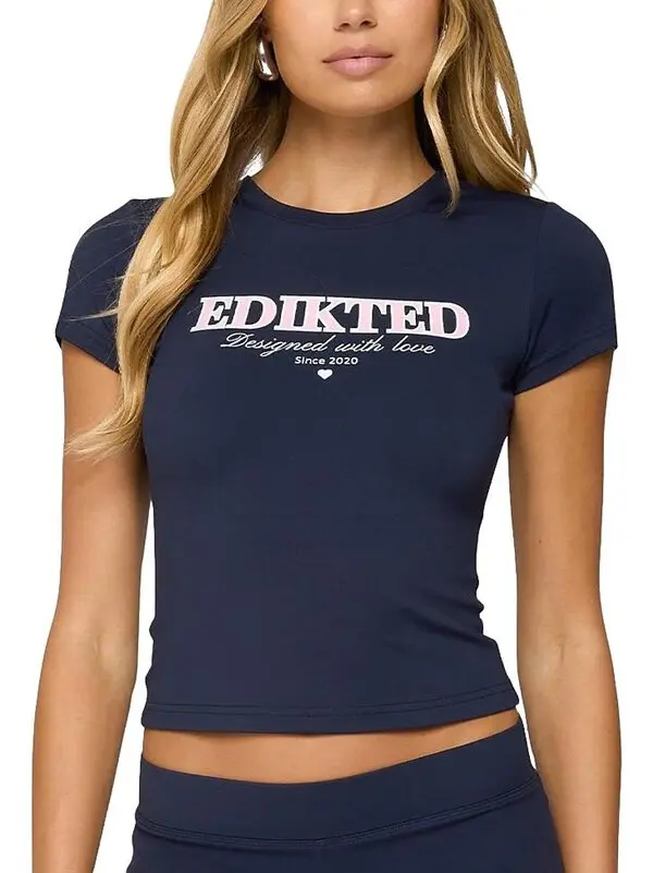 EDIKTED With Love T-shirt - Navy