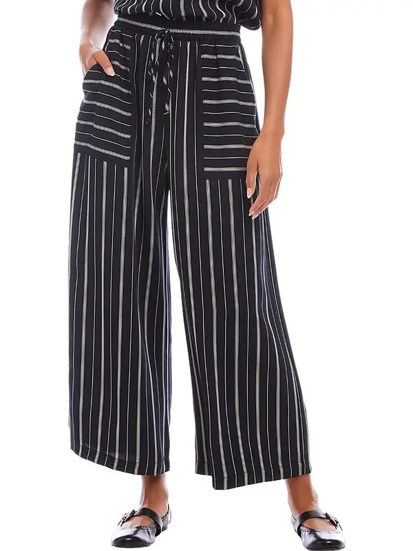 Fifteen Twenty Amanda Cropped Pants - Stripe