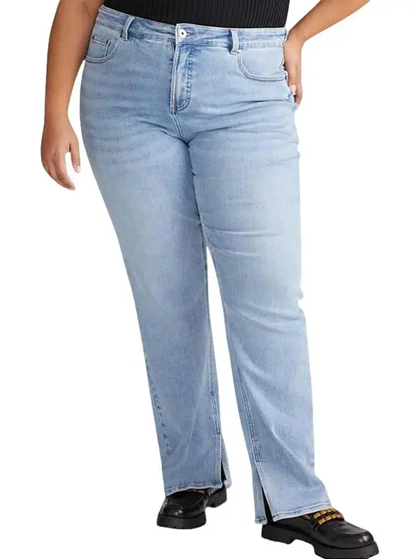 Universal Standard High-rise Split Hem Jeans - All Blue