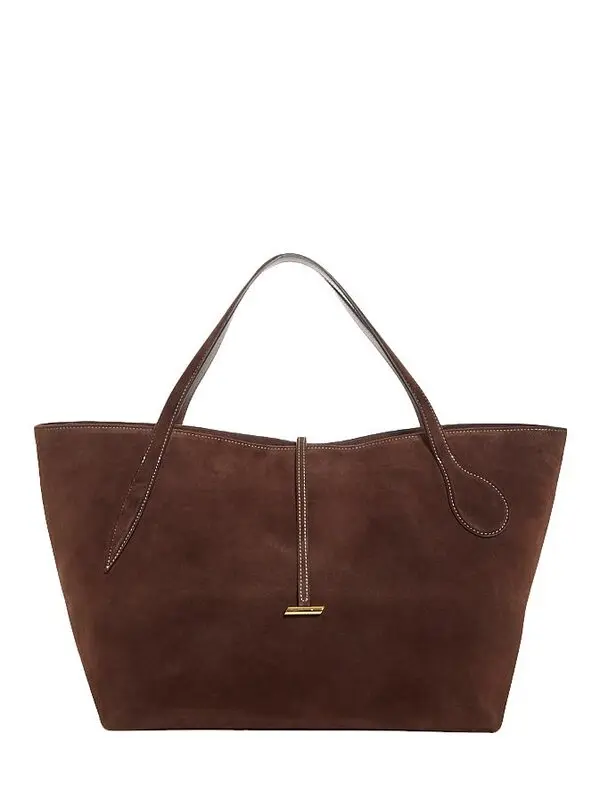 LIFFNER Penne Suede Tote - Dark Brown