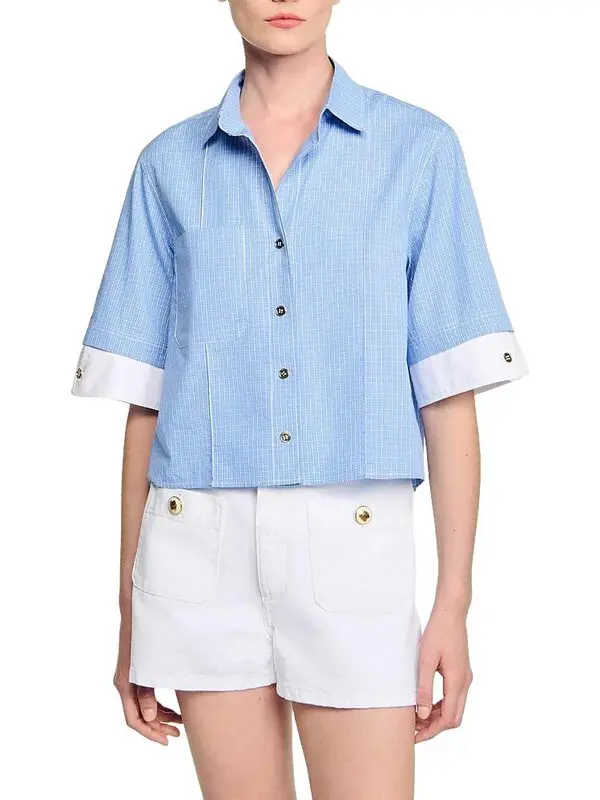 Sandro Denim Shorts - White