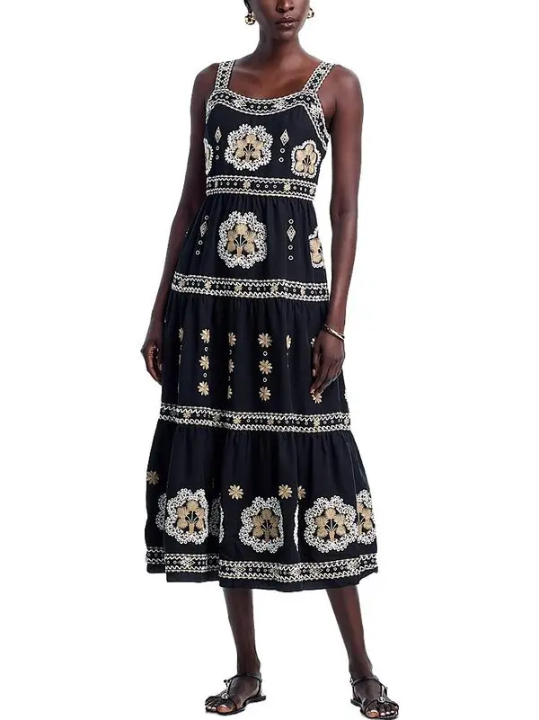 Elie Tahari Ellisah Embroidered Dress - Noir
