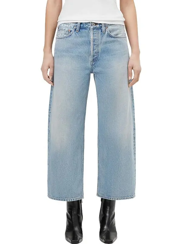 AGOLDE Arc Mid-rise Cropped Wide Leg Jeans - Orten
