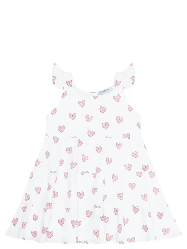 NELLAPIMA Heart Print Ruffle Dress - Pink