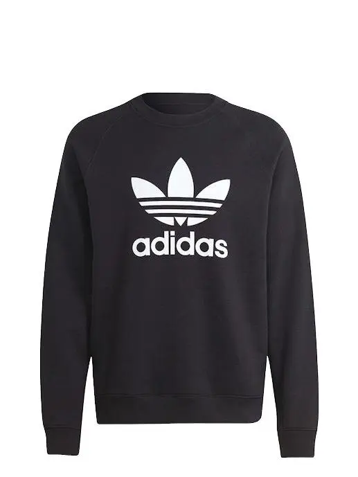 Adidas Adicolor Classics Trefoil Crewneck Sweatshirt - Black
