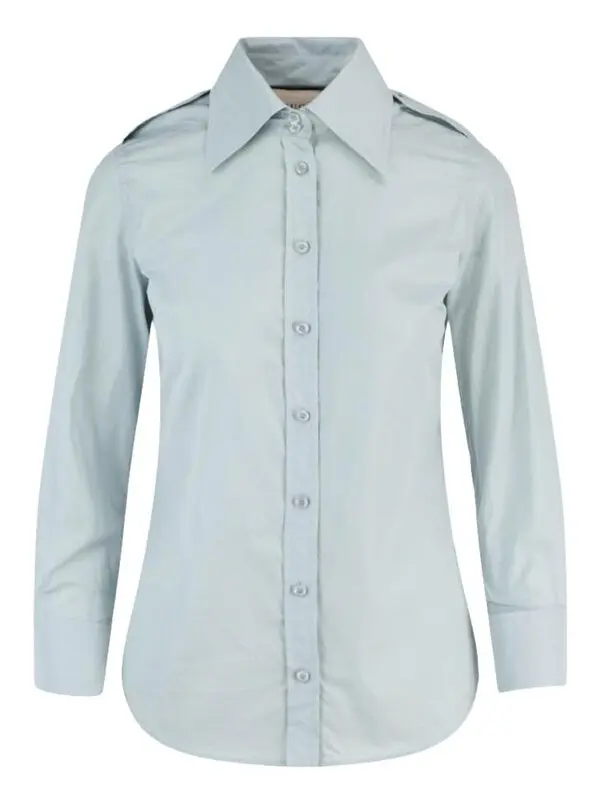 Gucci Fine Cotton Poplin Shirt - Blue