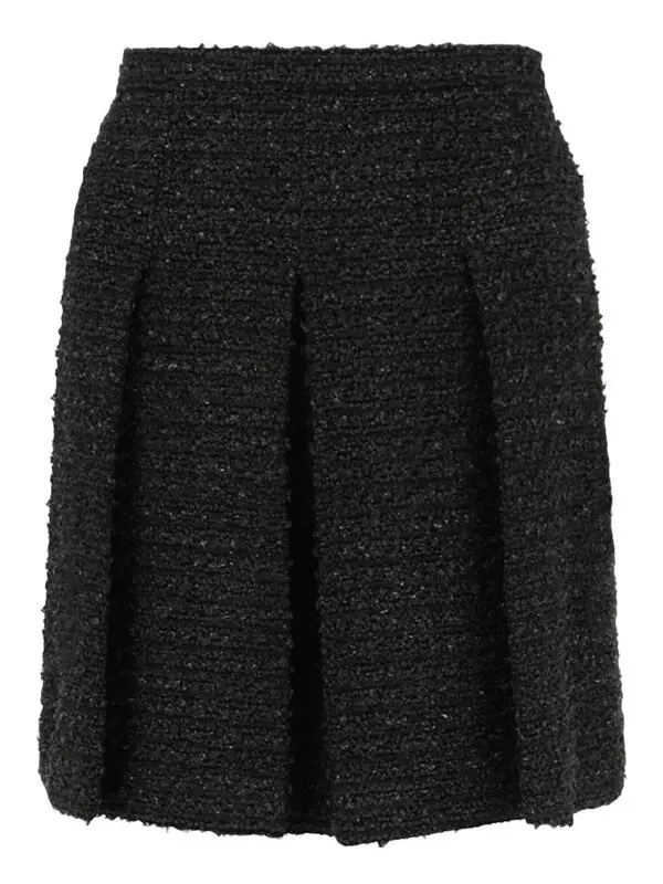 Gucci Tweed Flared Mini Skirt - Black