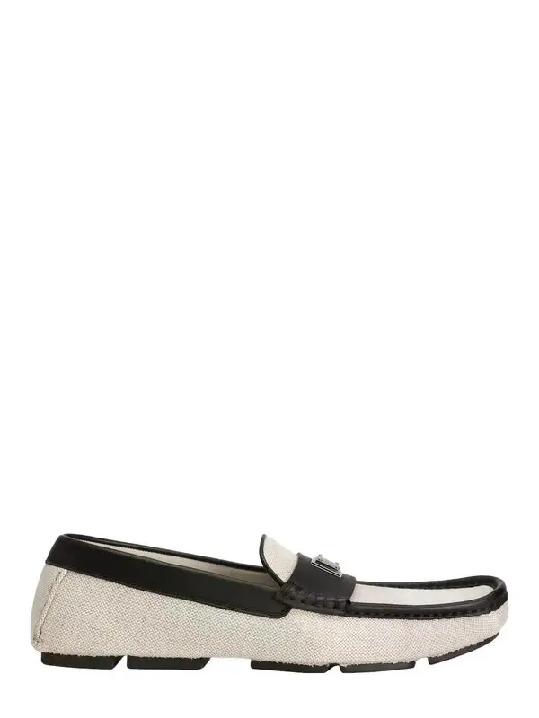 Dolce & Gabbana Logo-plaque Loafers - Neutrals