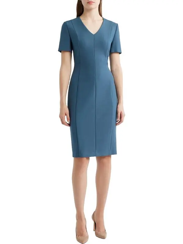 Hugo Boss Damaisa Sheath Dress - Blue Jay