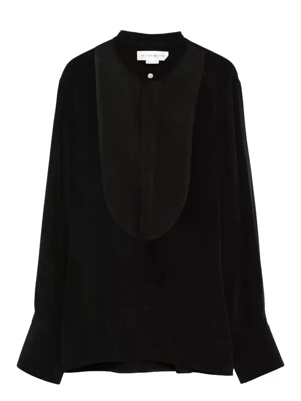 Victoria Beckham Long Sleeve Shirt - Black
