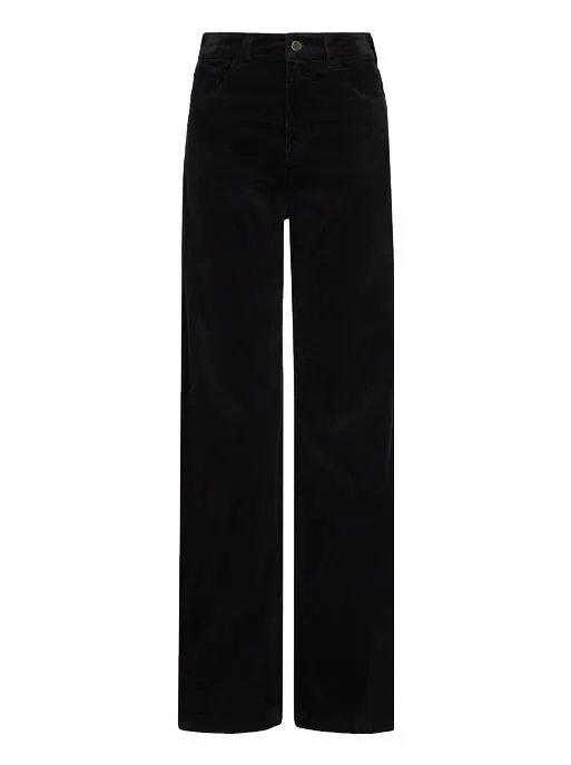 Emporio Armani J14 Regular-fit Garment-dyed Corduroy Trousers - Black