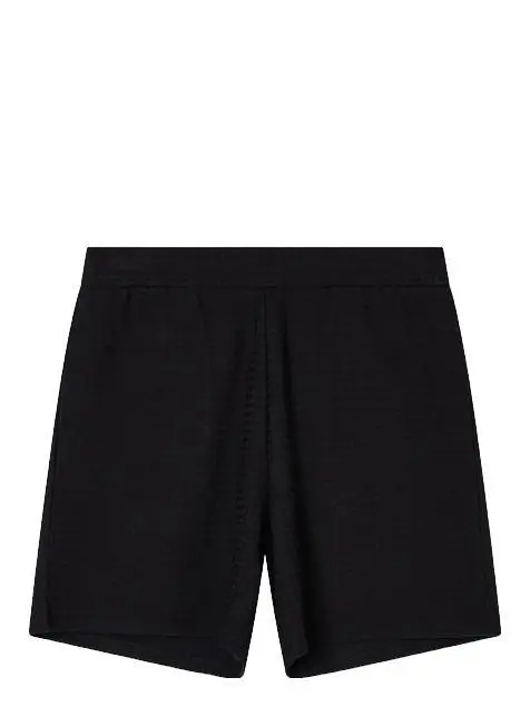 Emporio Armani Lyocell-blend Jacquard Jersey Bermuda Shorts - Black