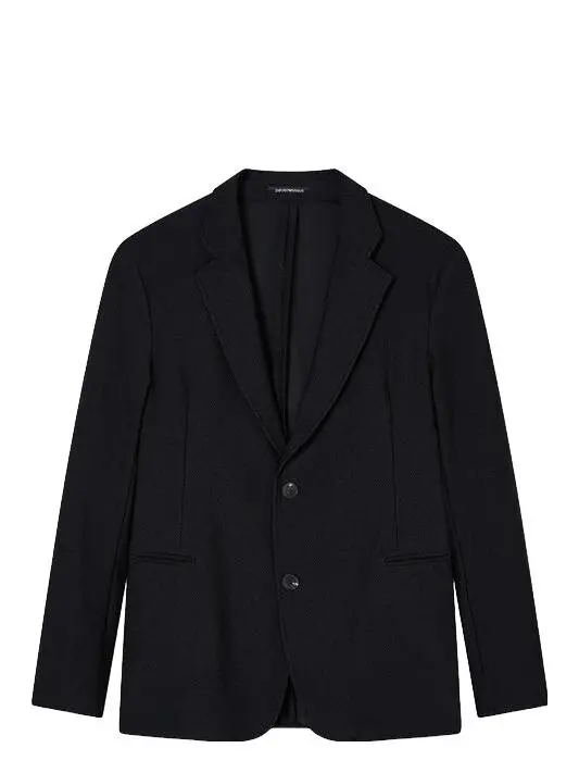 Emporio Armani Technical Jersey Jacket - Black