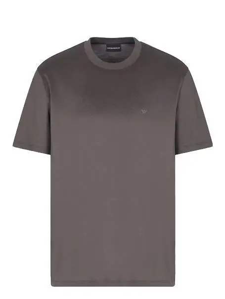 Emporio Armani Travel Essentials Lyocell-blend Jersey T-shirt - Natural