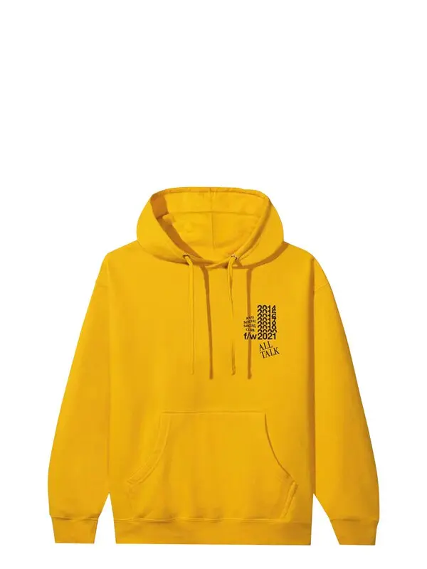 ANTI SOCIAL SOCIAL CLUB All Talk On A Blog Hoodie - Gold