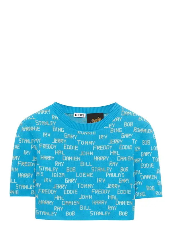 Loewe Cropped Sweater - Blue